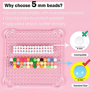 KACAGA Non-Iron Fuse Beads Set Melting Beads 24 Colors 5800 Beads 5mm Refill Pack