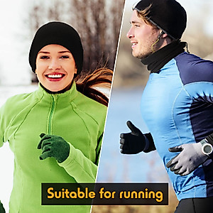 Handepo 20 Pcs Winter Fleece Neck Warmer Gaiter Windproof Scarf Mask Cover with Drawstring