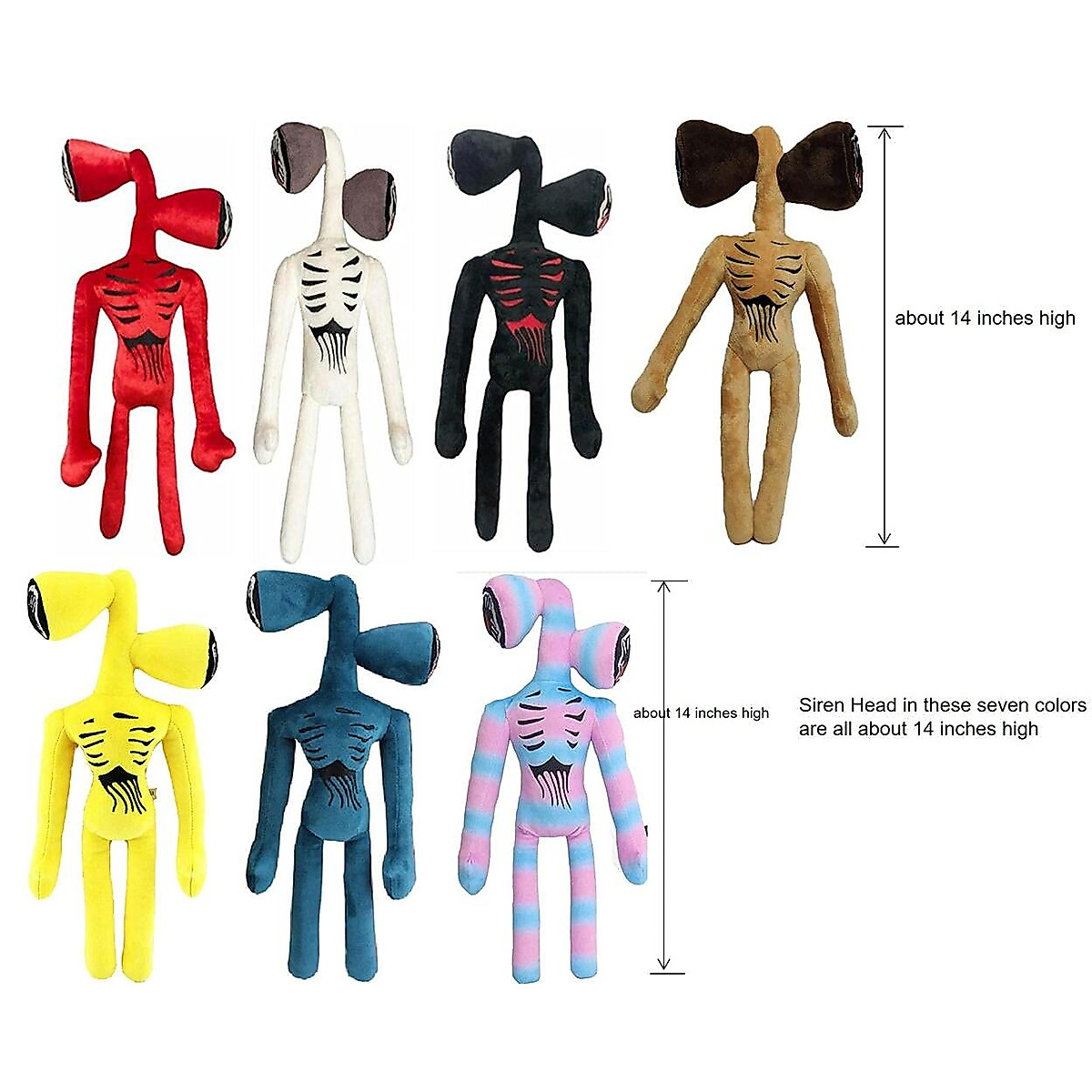 POPRORE 10 PCS Siren Head Plush Toys Siren Head Family Portrait Full Set Plush Toys Cartoon Dog Cartoon Cat Plush Toys for Home Party Gift Birthday Gift