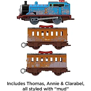 Thomas & Friends Motorized Toy Train Talking Thomas Engine with Sounds Phrases & Passenger Cars for Preschool Pretend Play Kids Ages 3+ Years