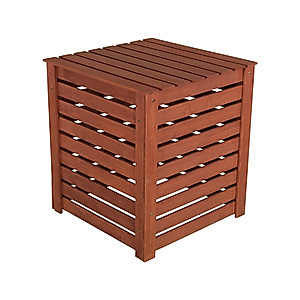 Solid Wood Slatted Compost Bin Medium Brown Cedar Uv Protected