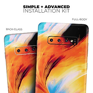 DesignSkinz Liquid Abstract Paint V1 Protective Vinyl Decal Wrap Skin Cover Compatible with The Samsung Galaxy S20 (Screen Trim & Back Glass Skin)