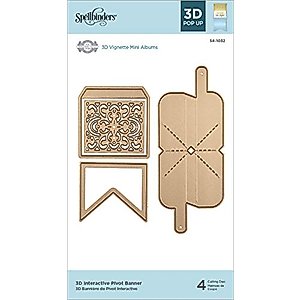 SPELLBINDERS PAPERCRAFTS, INC SHAPEABILITIES Dies BANR, 3D Interactive Pivot Banner