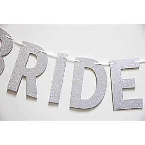 Bride To Be Banner Silver Glittery For Engagement Wedding Hen Night Sign Bridal Shower with Diamond Ring Bunting Party Decoration Supplies