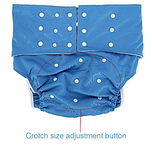 Washable Adult Diaper, Oversize Reusable Diaper Pants Against Incontinence, Used with Reusable Diaper Pad, Dual Opening Pocket Adjustable Leak- for The Elderly and Disabled