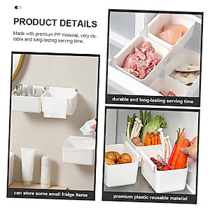 BUGUUYO Small Hanging Refrigerator Side Box Organizer Kitchen Side Sauce Storage Solution for Fridge Compact Cabinet Organizer for Sauces and Condiments Ideal for Food Storage