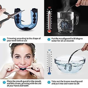 4 Pack Football Mouth Guard with Strap, Soft Youth Mouth Guard Professional Sports Mouthguard for Boxing, MMA, Lacrosse, Hockey, Rugby and Basketball for Adult & Youth