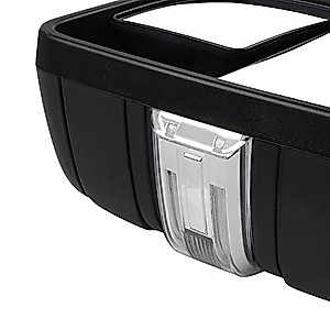 AUTOMUTO Towing Mirrors Left and Right Side Tow Mirrors Power Adjusted Heated Turn Signal Puddle Width Auxiliary Light Chrome Housing Fit Compatible with 2004-2014 For Ford For F-150 Pickup Truck