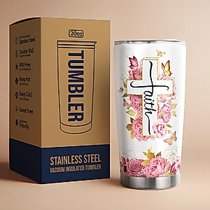 Christian Gifts for Women - Religious Gifts for Women - Birthday Gifts for Mom, Grandma, Sister, Friend, Coworker - Mothers Day Gifts - Inspirational Spiritual Catholic Gifts for Women - 20 Oz Tumbler