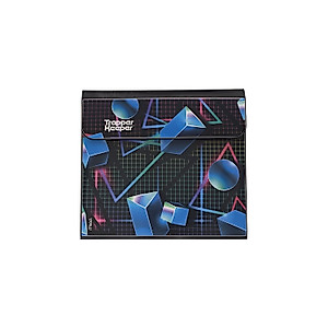 Trapper Keeper Binder, Retro Design, 1 Inch Binder Includes 2 Folders and Extra Pocket, Metal Rings and Spring Clip, Secure Storage, Shapes, Mead School Supplies (260038CQ1-ECM)