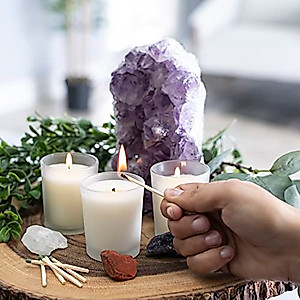 Sage Spray and Soy Wax Candles Set. Sage Spray for Cleansing Negative Energy & Smudging Kit with Soy Wax Candles - Ideal for Meditation, Therapy, Reiki. Spiritual Gifts for Women.