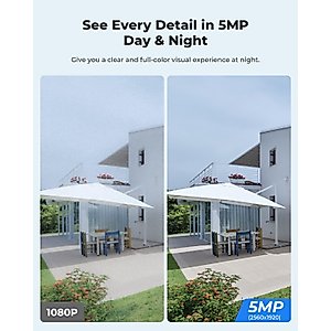 REOLINK 5MP Wireless Security Camera Outdoor with Person/Vehicle Detection, 360° Pan-Tilt View Solar/Battery Operated CCTV Camera, 128GB Storage, Time Lapse, 2-Way Audio, Smart Detection, Argus PT-5MP