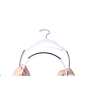 Finnhomy Bar Design Heavy Duty 50 Pack Plastic Hangers, Durable Clothes Hangers with Non-Slip Pads, Great for Shirts, Pants, Scarves, Strong Enough for Coat, White