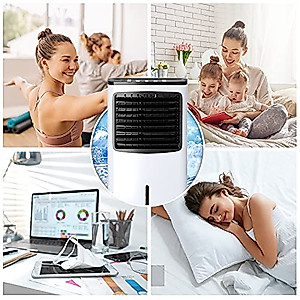 3-IN-1 Evaporative Air Cooler, Wide Oscillating Air Cooler with Humidifier, Remote Control, 2 Ice Packs & 2.1 Gallons Water Tank. Portable Tower fan for Room, Office & Home