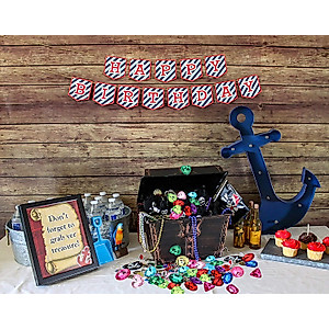 RICHNESS Pirate Treasure Jewels Jumbo Bling Diamonds Multi-Colored Treasure for Pirate Party Pack of 80pcs