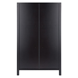 Winsome Wood Terrace 6-Pc Storage Shelf with 5 Foldable Woven Baskets - Espresso and Chocolate