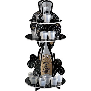 Bold & Festive Laminated Foam Core New Year's Eve Shot Glass Holder - 22.5" x 11.5" ( 1 Pc.) - Durable & Stylish Design | Perfect for New Year Celebrations