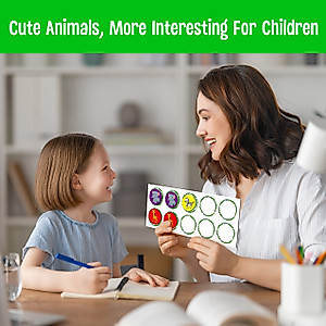 Magnetic Ten-Frame Set, 5 Frames & 55 Colorful Counters Ten Frame Math Games Jungle Themed Math Manipulative Counting Toys for Kindergarten Preschool, 5 Colors & 5 Animals (Fridge & Hand-held)