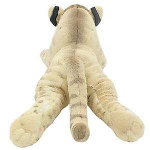 TAGLN Realistic Stuffed Animals Toys Lion Plush Tiger Leopard Panther Pillows (Brown Lioness, 19 Inch)