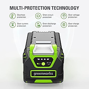 Greenworks 40V 4.0Ah Lithium-Ion Battery (Genuine Greenworks Battery / 75+ Compatible Tools)