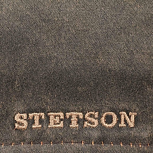 Stetson Level Distressed Cotton Duckbill Flat Cap Large Brown