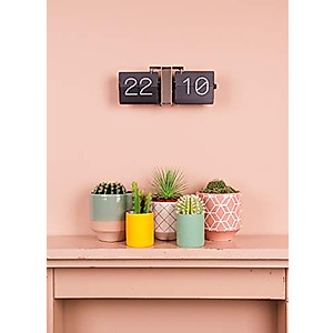 Karlsson Flip Clock No Case Black, Chrome Stand, Steel, 8.5 x 36 x 14 cm