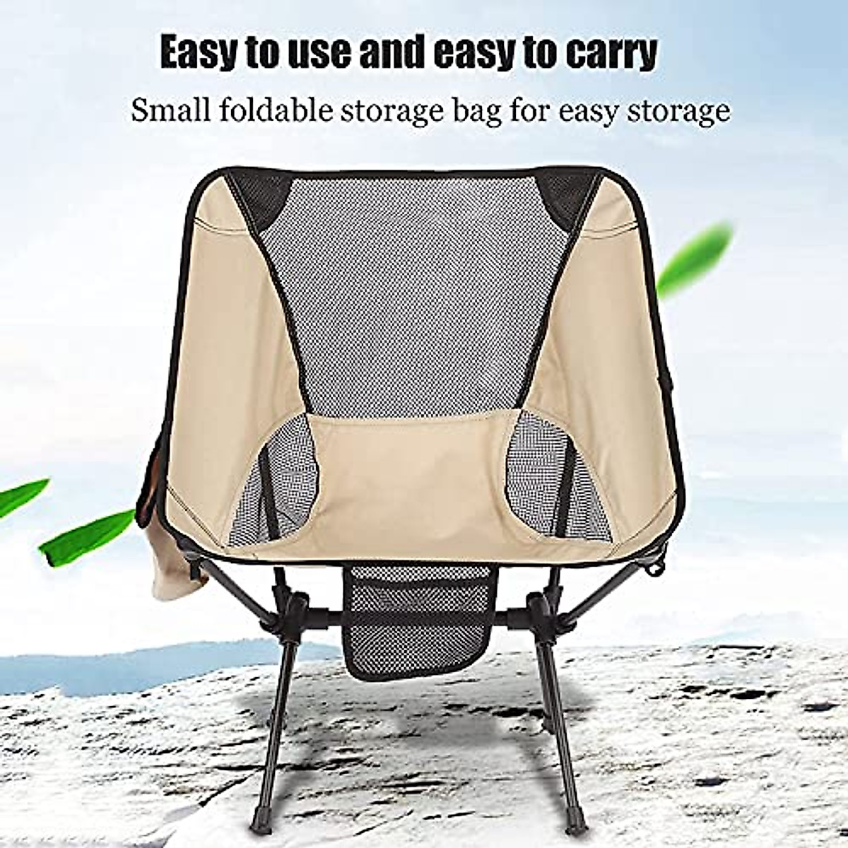 UTOQIA Camping Chair Camp Chair Outdoor Aluminum Alloy Folding Chair Portable Beach Ultralight Fishing Stool Lightweight Compact Camping Backpack Chairs Folding Chairs Outdoor Fishing Chair