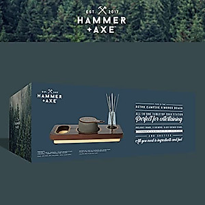 Hammer + Axe Campfire S’Mores Board, The Set Includes Board, Skewer Stand, 5 Skewers, Snuffer and Fuel Holder, 9-Piece