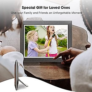16.2-Inch Large Digital Picture Frame, Nethgrow WiFi Digital Photo Frame Touch Screen with 32GB Storage, Auto-Rotate, Motion Sensor, Share Photos and Videos via App Email, Wall Mountable