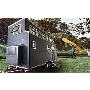 Aluminum Tiny Movable Prefabricated Insulated House with 1 Bathroom, 1-3 bedrooms & 1 Kitchen- Tiny loft House, Mini Caravan,Travel Camper Trailer for Family (Modern, 3, Bedroom)