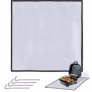 Deck Protector for Fire Pit 39" Square Fireproof Grill Mat Under Firepit Mats for Grass Patio Deck Floor Protector Fire Proof Rug for Fireplaces Outdoor Barbeque Ember Mat Heat Resistant