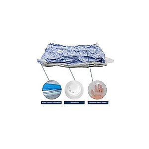 8 Pack Jumbo Vacuum Storage Seal Bags With Zipper, and Pump, Space Saver 85%, Airtight Compresion. For Travel, luggage, Comforters, Pillows, Blankets, bedding, Sacks and Clothes