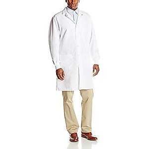 Red Kap Unisex Specialized Cuffed Lab Coat with 3 Front Pockets, White, Small