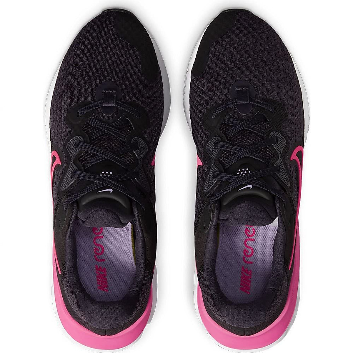 Nike Women Running Shoe, Black Pink, 8.5 US