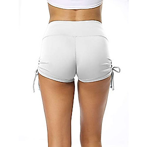 CADMUS Athletic Booty Shorts for Women 3 Pack High Waisted Workout Pro,1021,Black,Grey,White,Small