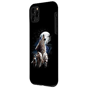 iPhone 11 Pro Space Wolves Cosmic Snow Wolf Howling At Moon Case