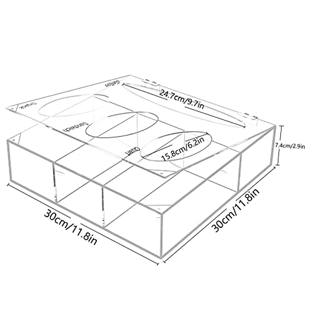 BTYEEUYI Ziplock Bag Storage Organizer For Kitchen Drawer, Super Clear Baggie Organizer, Sandwich Bag Organizer Acrylic Food Bags Dispenser, Easy to Refill And Take out, Fits Ziplock Bag, Hefty