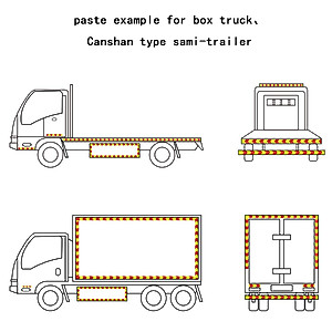 STARREY Reflective Tape Red & Yellow 1 in X 15 FT Waterproof Self Adhesive Trailer Safety Caution Reflector Conspicuity Tape for Trucks Cars