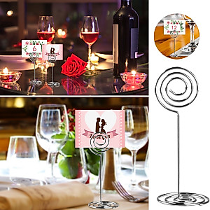 ULTNICE 10pcs Swirl Table Number Photo Holder Stands for Weddings Party Gatherings