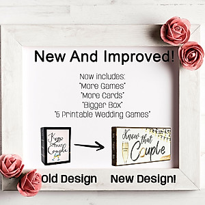 Know That Couple - Engagement Party Games for Guests with Conversation Starters, A Music Game, and a Bride or Groom Game. Includes Printables and Great for Wedding Party Decorations and Bridal Showers