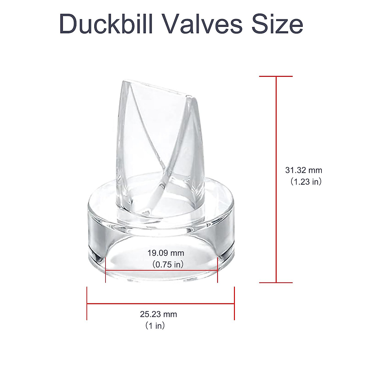 SKYWOT Pack of 6 Duckbill Valves for Wearable Breast Pump Hands Free Accessories Universal Duckbill Valves etc,Original Part Accessories Replacement,BPA Free