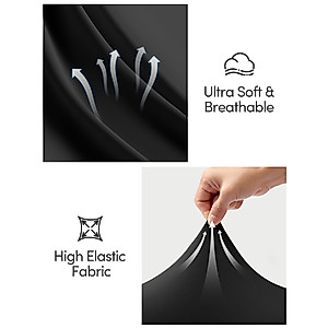 IUGA Tennis Dress for Women Athletic Dress with Built-in Shorts & Bra Womens Workout Golf Exercise Dresses Black