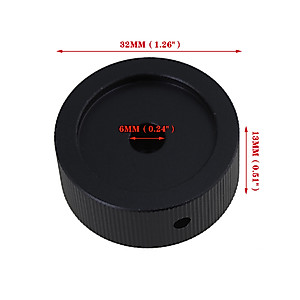 lovermusic lovermusic 32x13MM Black Sandblasting Audio Control Tuning Knob fit 6MM Dia Bore