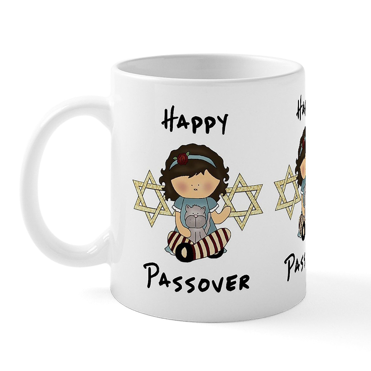 CafePress Happy Passover Girl Mug Ceramic Coffee Mug, Tea Cup 11 oz