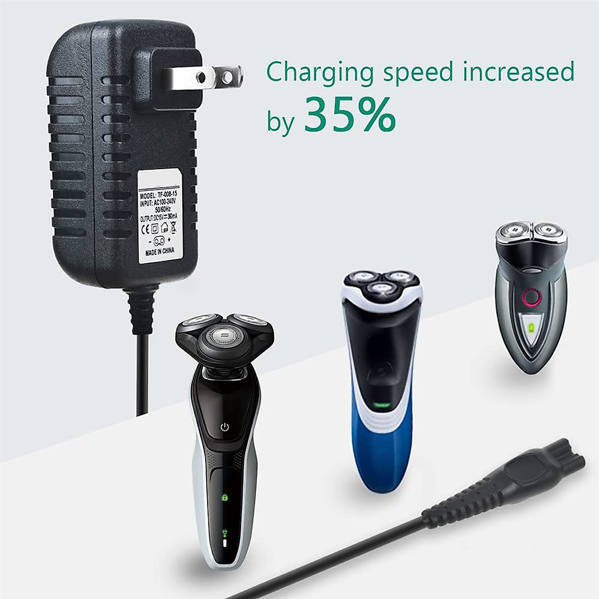 K-Mains AC Adapter Charger Cord for Philips Norelco 8500X Wall Plug Power Supply