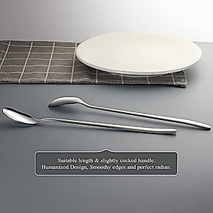 Long Handle Ice Tea Spoons,9.1-Inch Tea Spoons,Coffee Spoon,Ice Cream Spoon,Stainless Steel Cocktail Mixing Spoons for Cold Drink, Set of 4