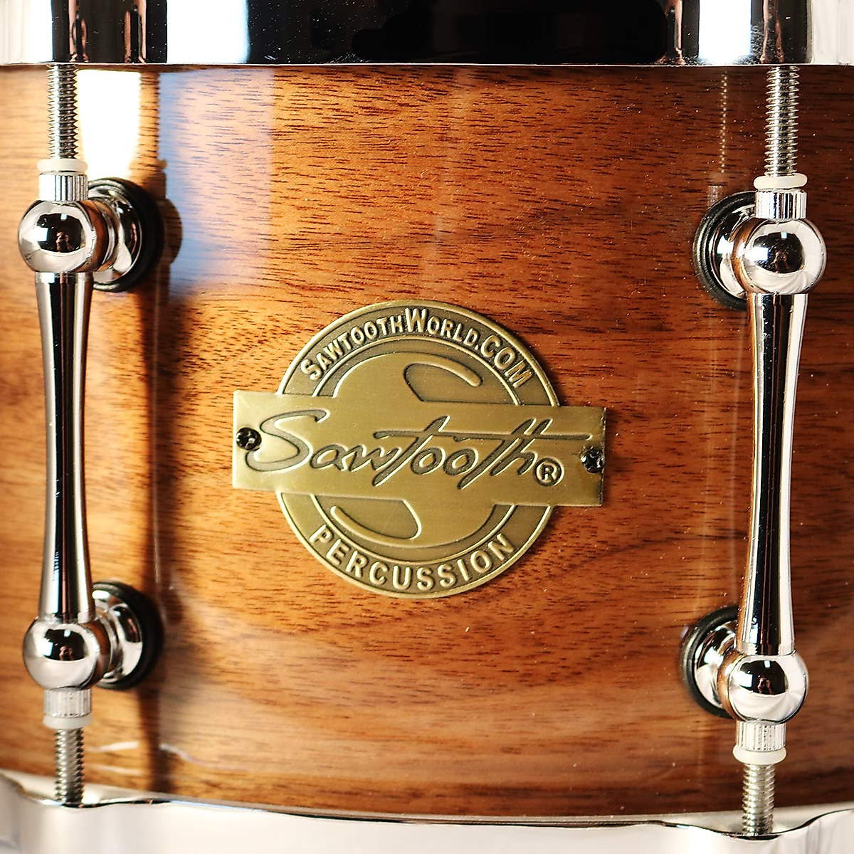 Sawtooth Hickory Wood 14X6.5” Snare Drum, Natural Gloss, 14"x 6.5" (ST-HSD-14x6.5)