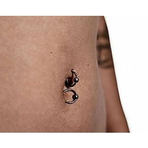 Curved Barbells 14Gx3/8(1.6x10MM) 316L Surgical Steel Ball Closure Rings with 4mm Ball Body jewelry