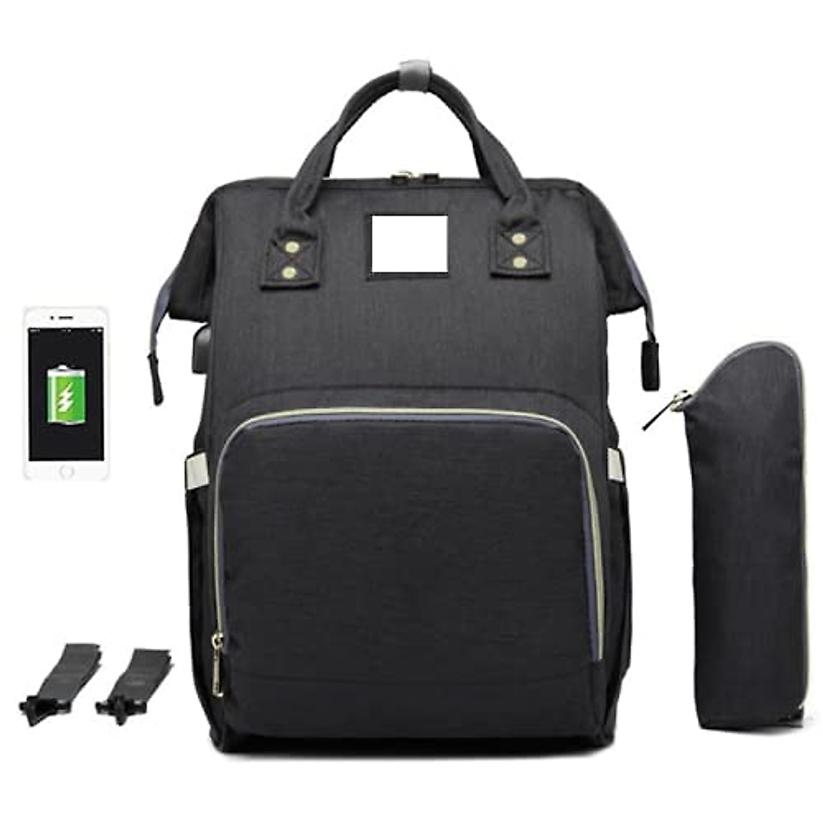 Diaper Bag Backpack Bag Baby Bags for Mom and Dad Maternity Diaper Bag with USB Charging Port Stroller Straps Thermal Pockets,Water Resistant