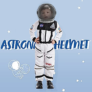 Spooktacular Creations Astronaut Helmet with Movable Visor and Vents Design, Pretend Play Toy Set, School Classroom Dress Up, Role Play Accessory, Halloween and Christmas Gift Stocking, Party Favor Supplies, Unisize 10.5×9.5×8.5IN